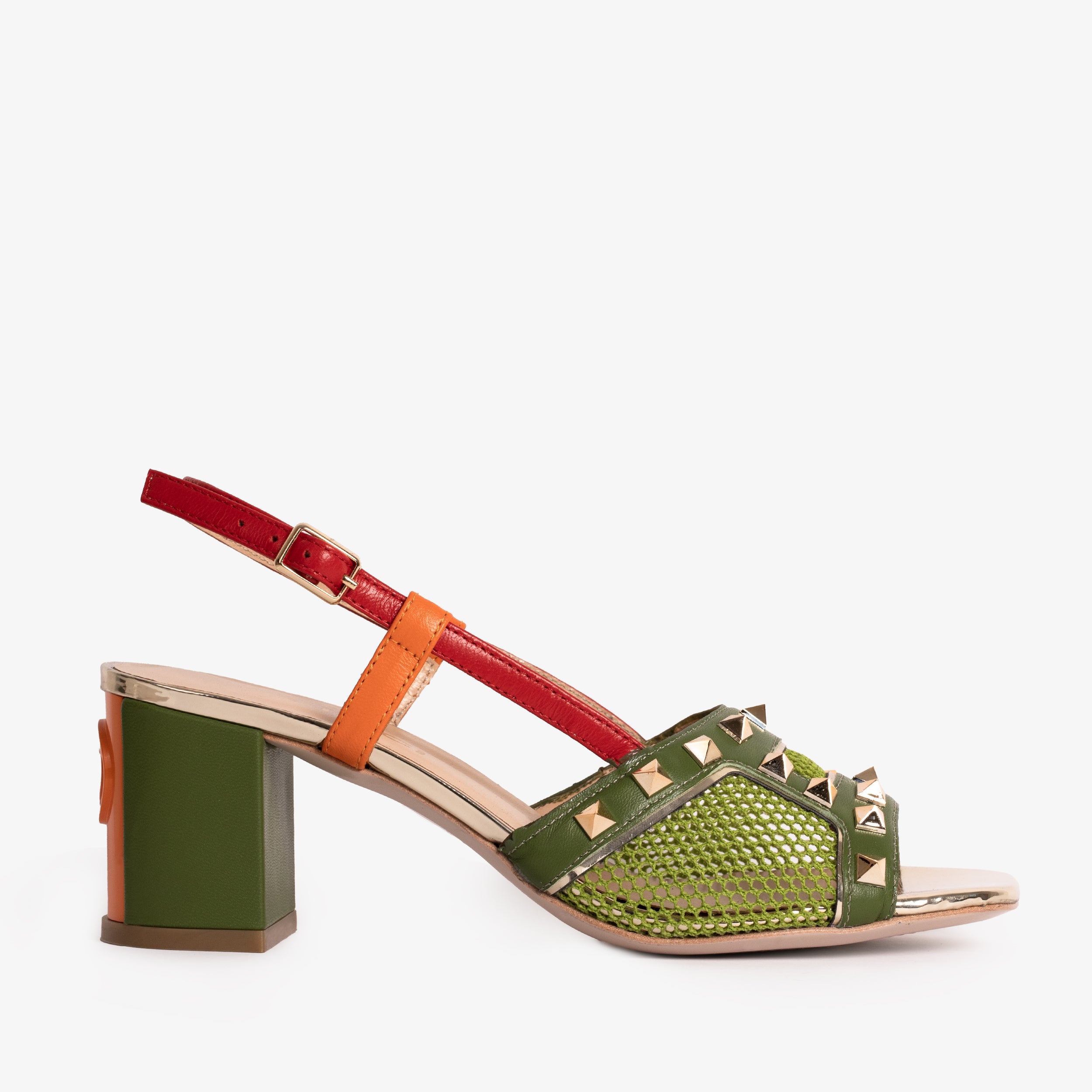 The Linea Green Leather Women Slingback Shoe – Vinci Leather Shoes