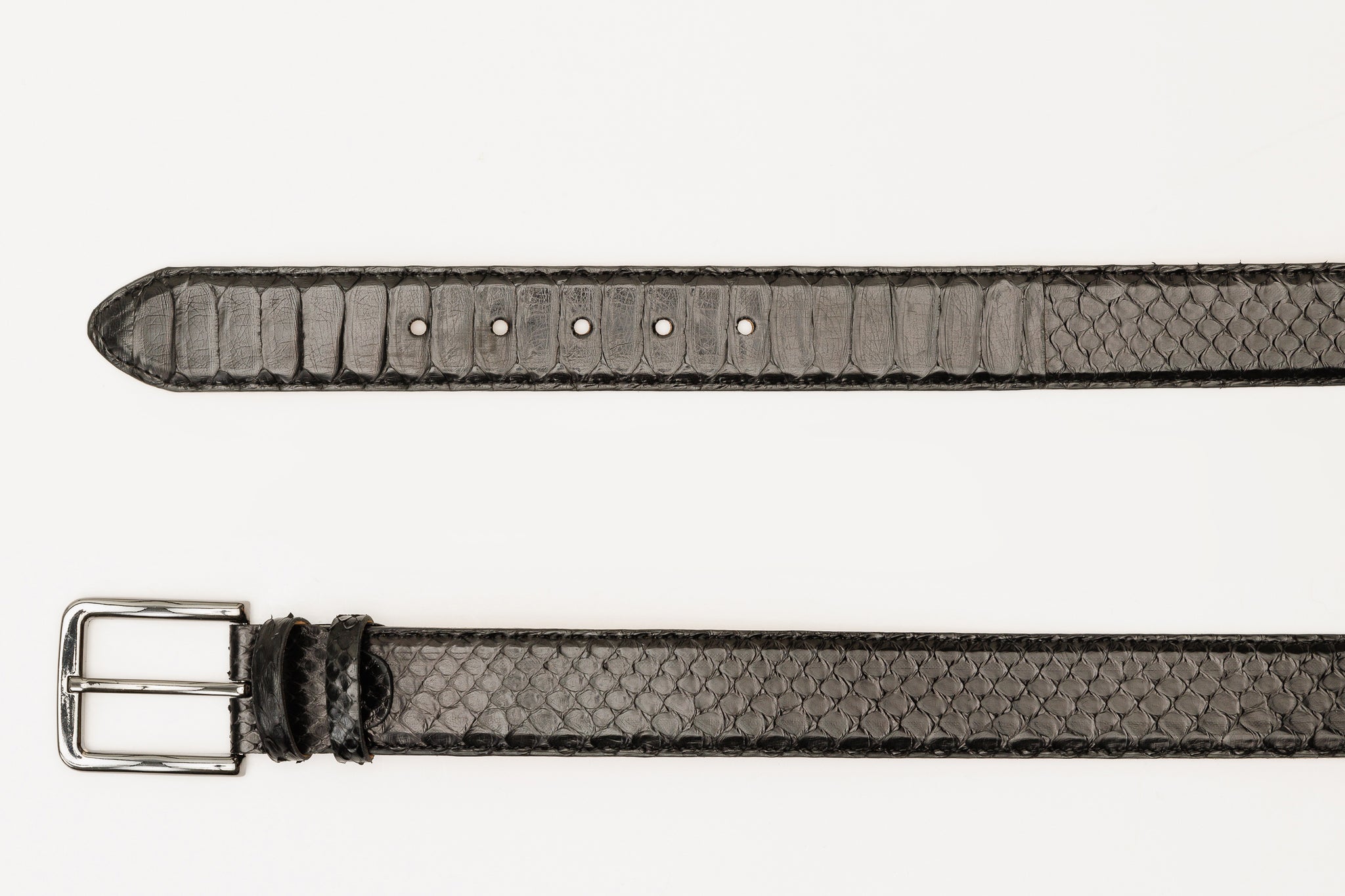 The Boss Black python Sneak Leather Belt – Vinci Leather Shoes