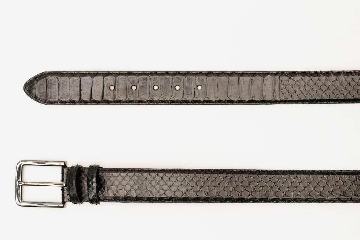 The Boss Black python Sneak Leather Belt – Vinci Leather Shoes