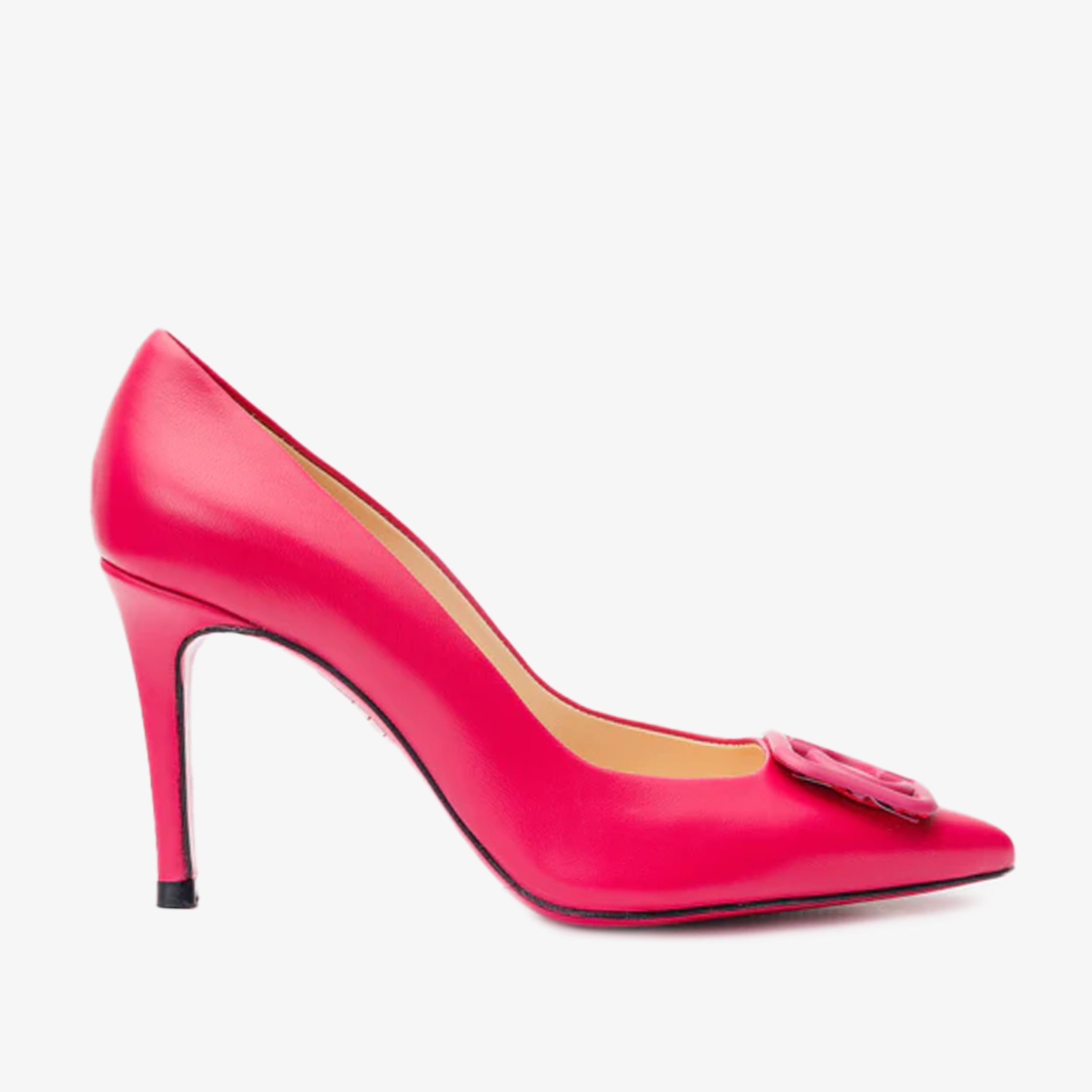 The Maneadero Pink Leather Pump Fuchsia Sole Women Shoe – Vinci Leather ...