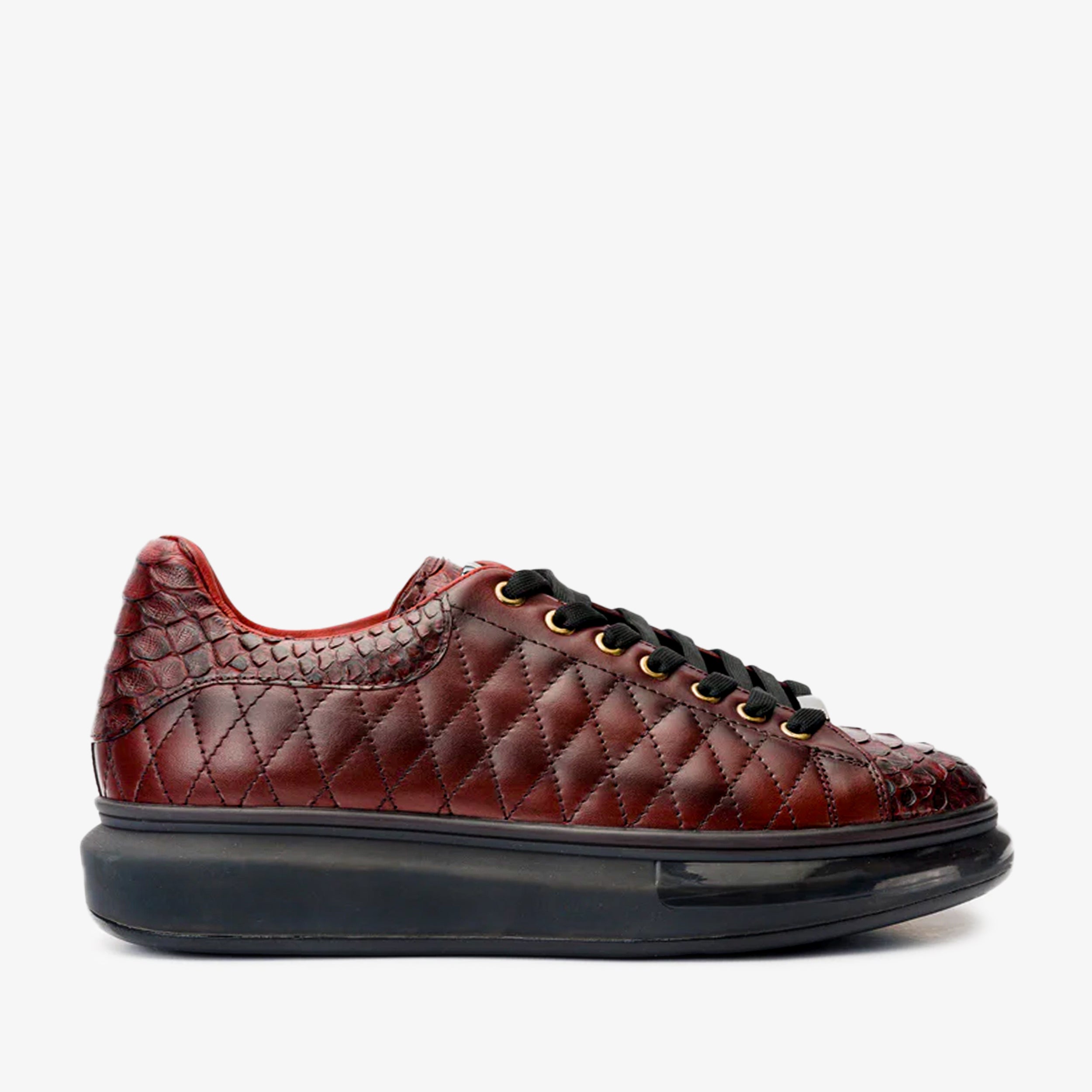 The Adler Burgundy Snk Leather Men Sneaker Limited Edition – Vinci ...