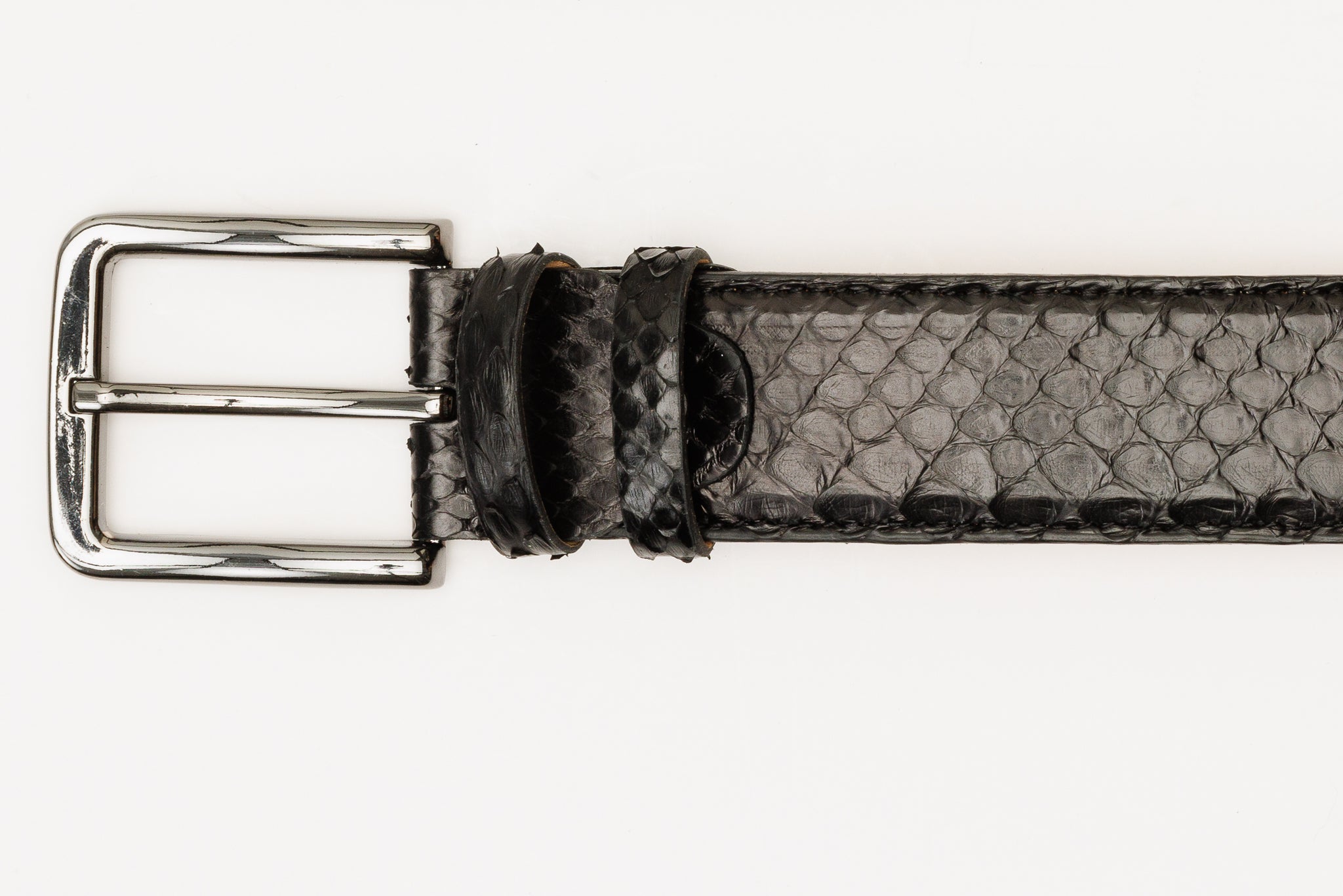 The Boss Black python Sneak Leather Belt – Vinci Leather Shoes