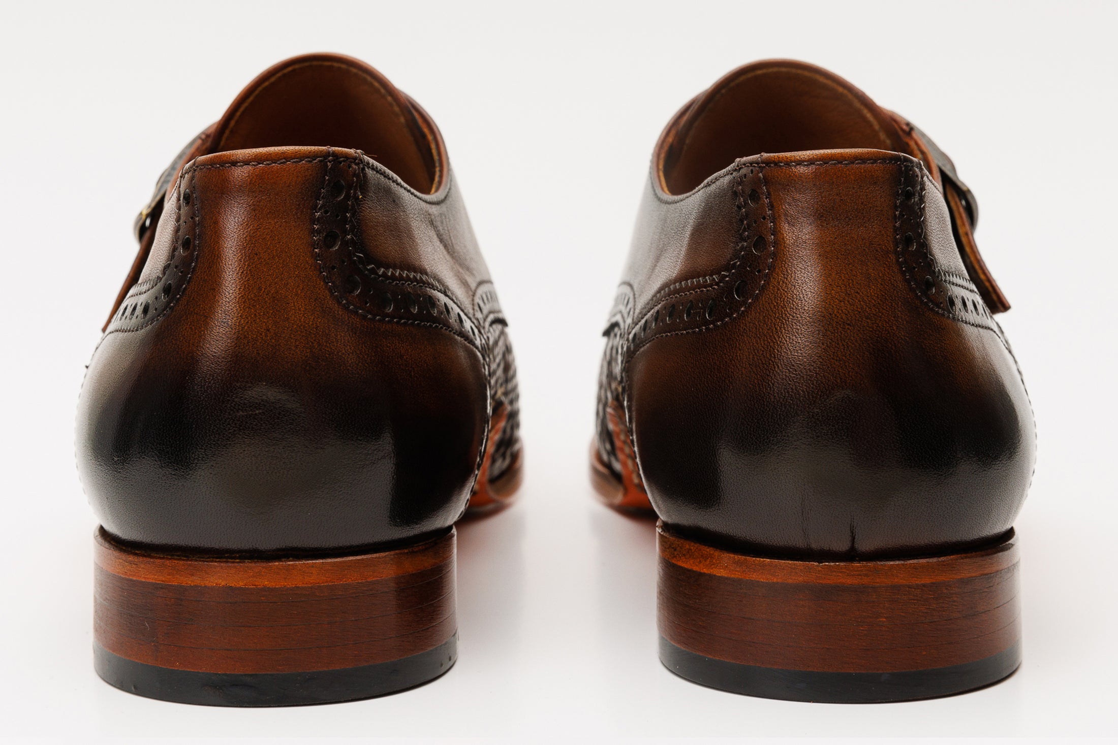 The Rolls Woven Tan Leather Single Monk Strap Handmade Men Shoe – Vinci ...