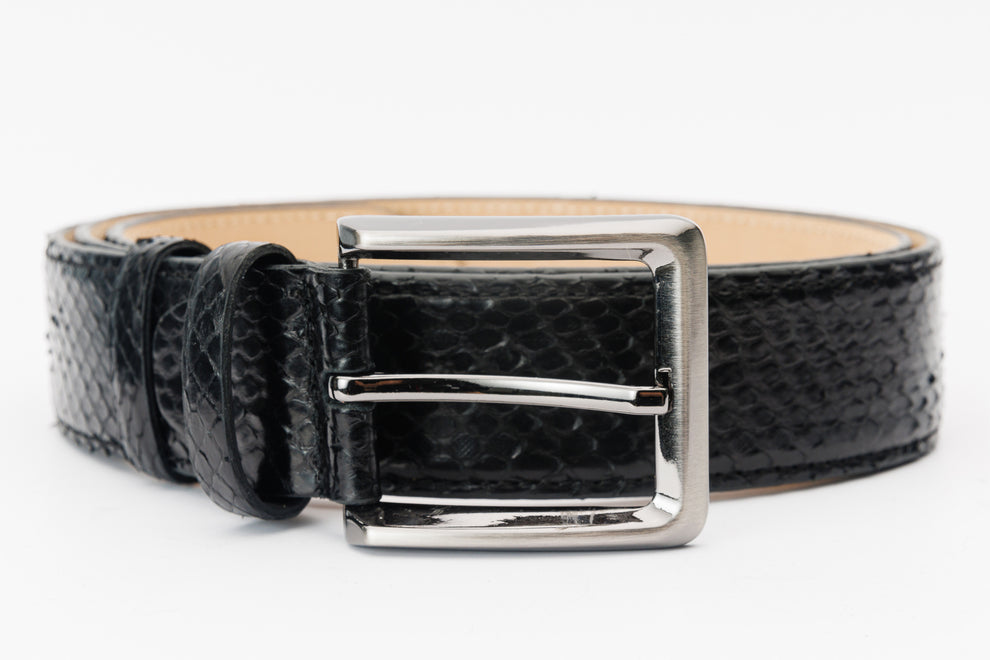 The Boss Black python Sneak Leather Belt – Vinci Leather Shoes