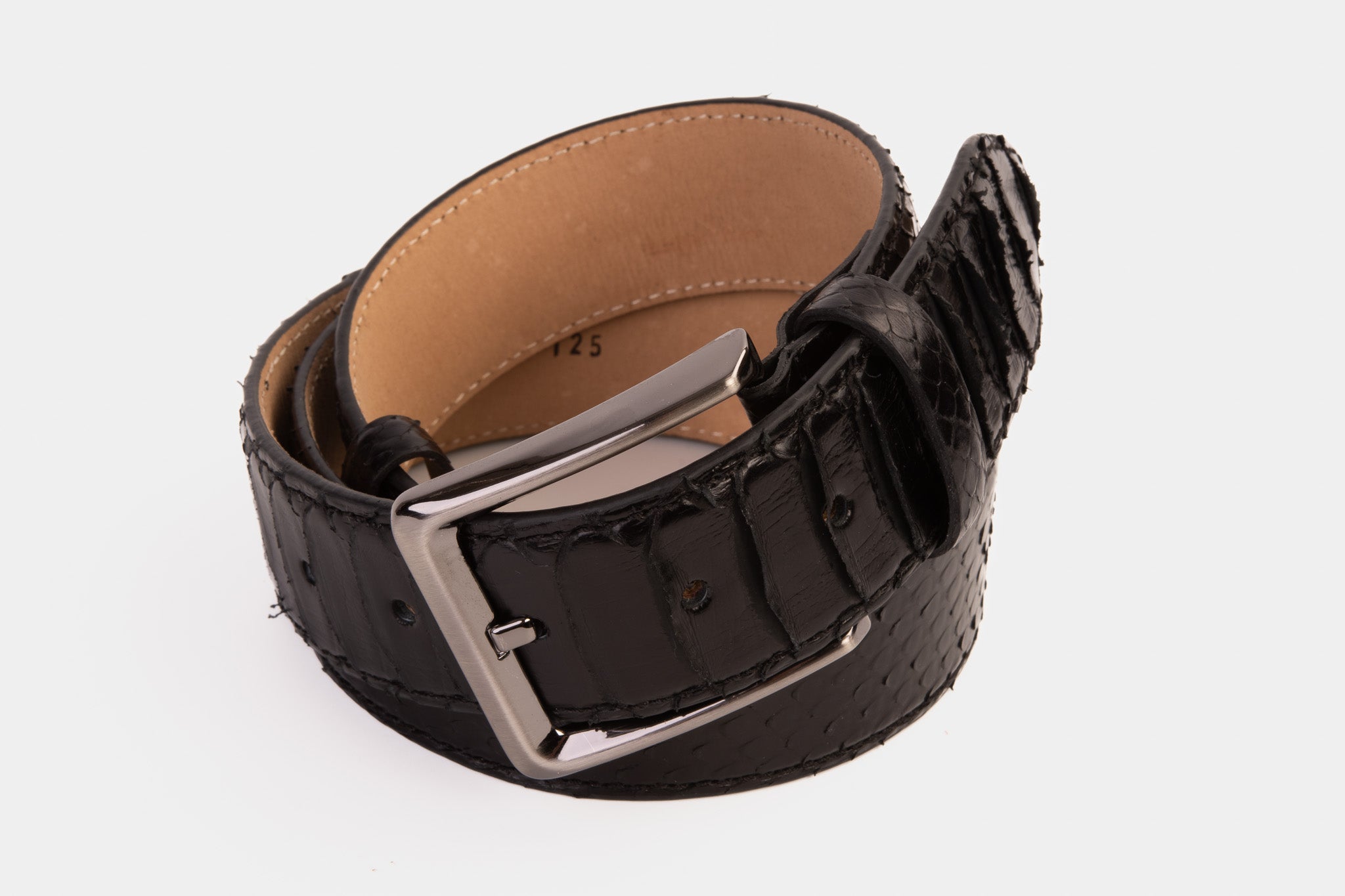 The Boss Black python Sneak Leather Belt – Vinci Leather Shoes