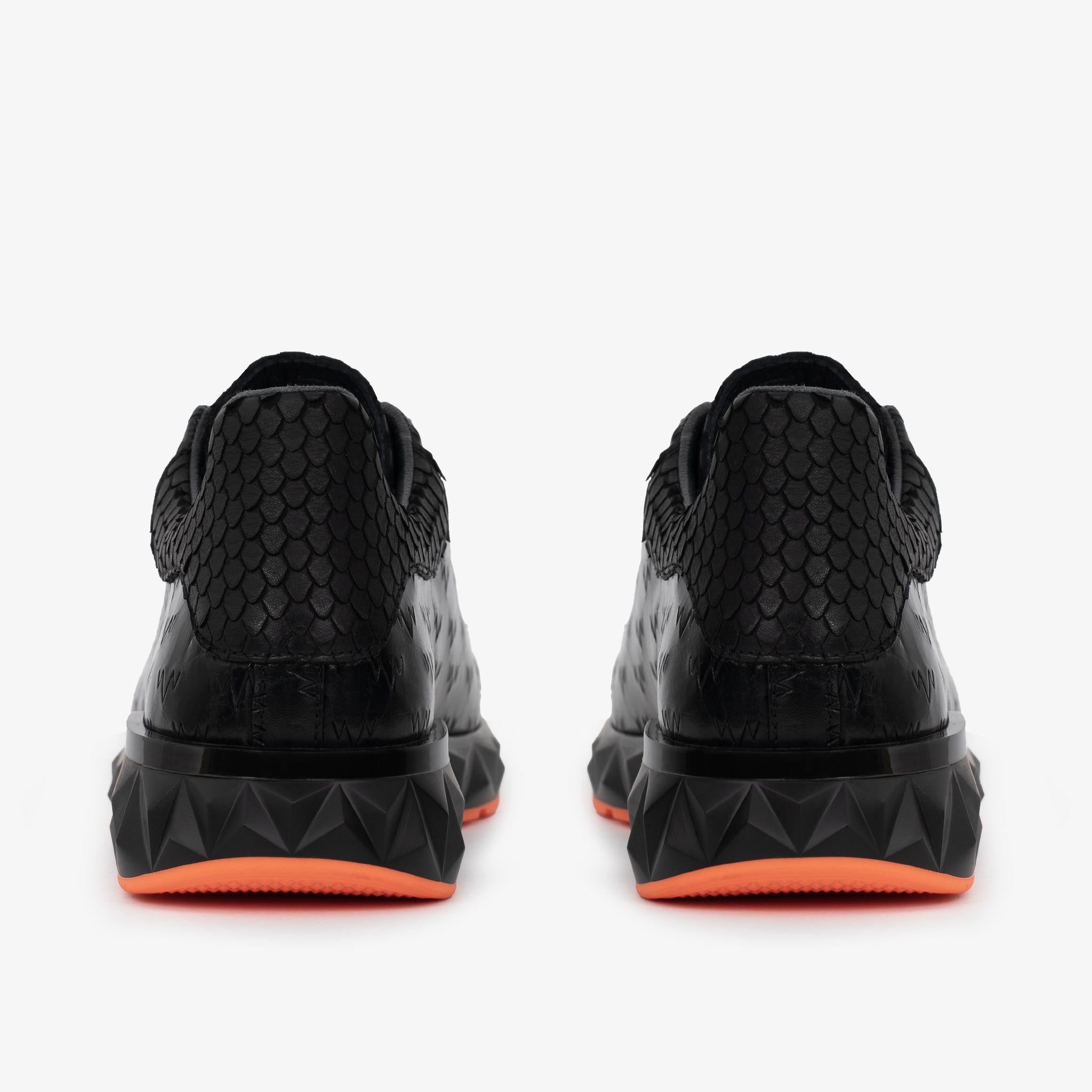 The Caesars Black Leather Men Sneaker – Vinci Leather Shoes