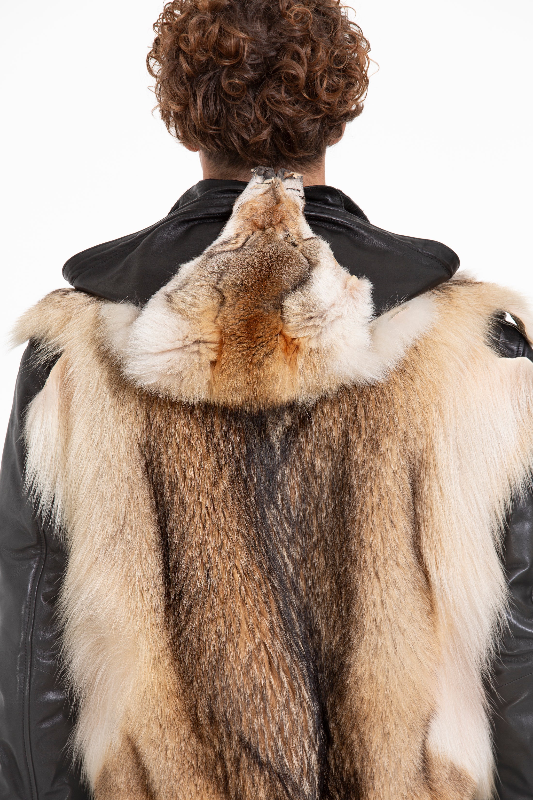 The Melbourne Pure Wolf Fur Leather Black Men Jacket – Vinci Leather Shoes