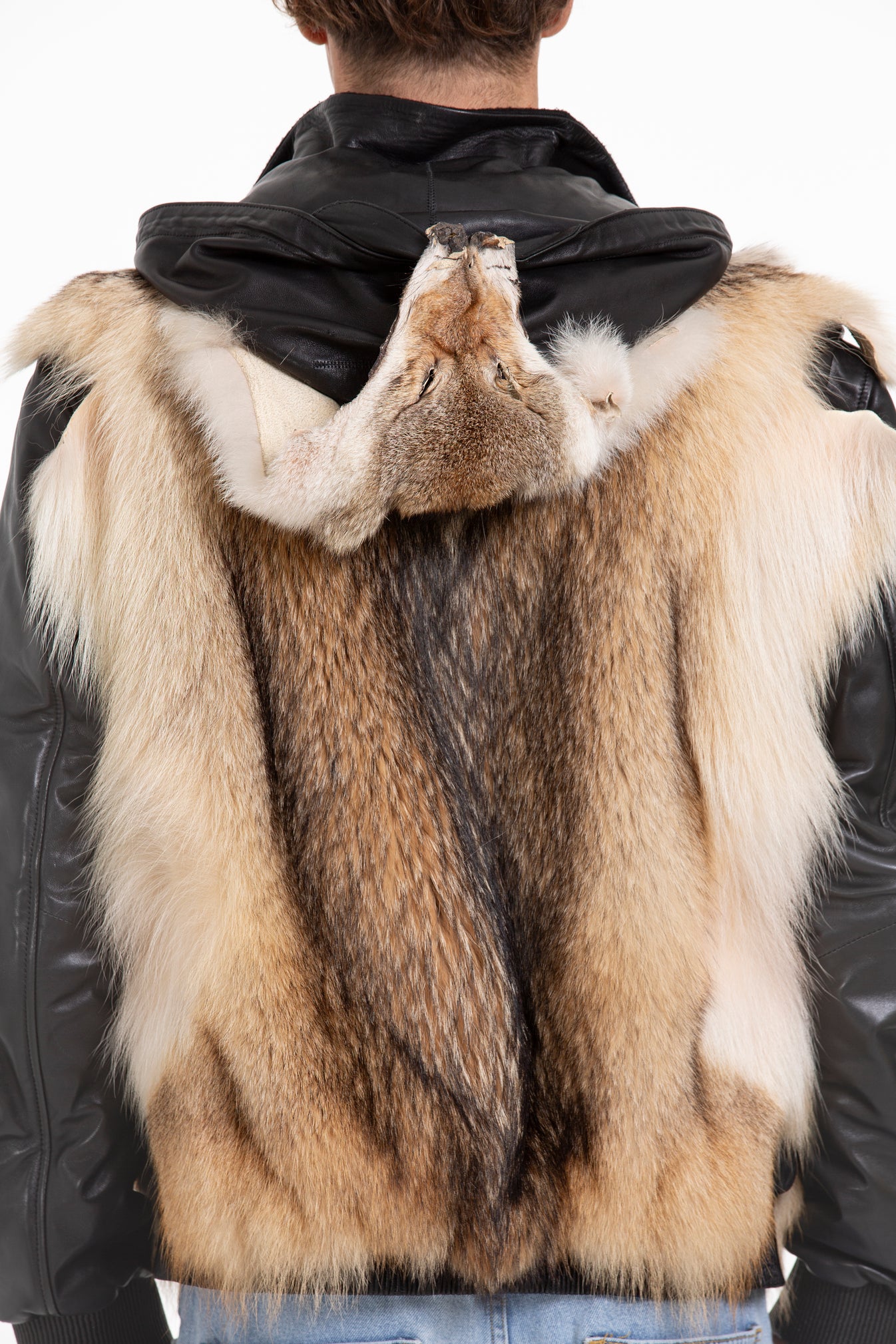 The Melbourne Pure Wolf Fur Leather Black Men Jacket – Vinci Leather Shoes