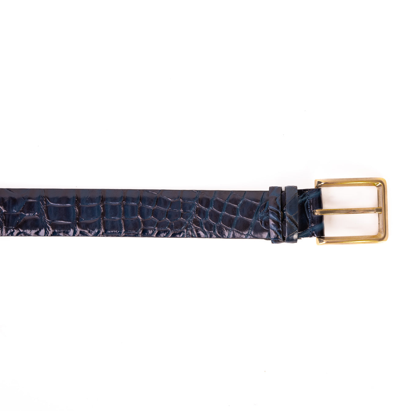 The Strat Navy Blue Leather Belt – Vinci Leather Shoes