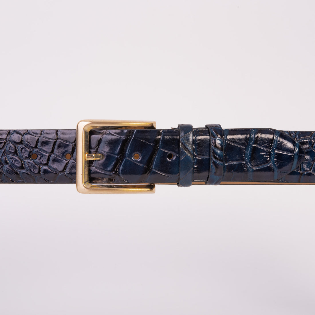 The Strat Navy Blue Leather Belt – Vinci Leather Shoes