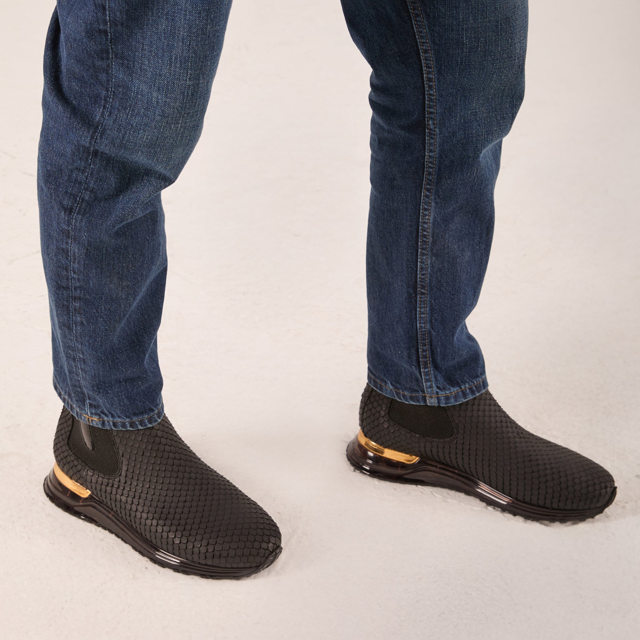 The Panther Black Leather Men Chelsea Boot – Vinci Leather Shoes