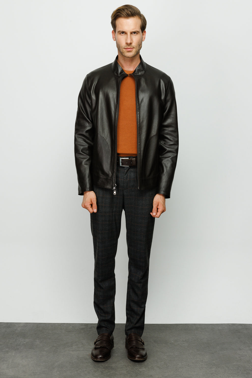 The Del Rio Leather Black Men Jacket – Vinci Leather Shoes