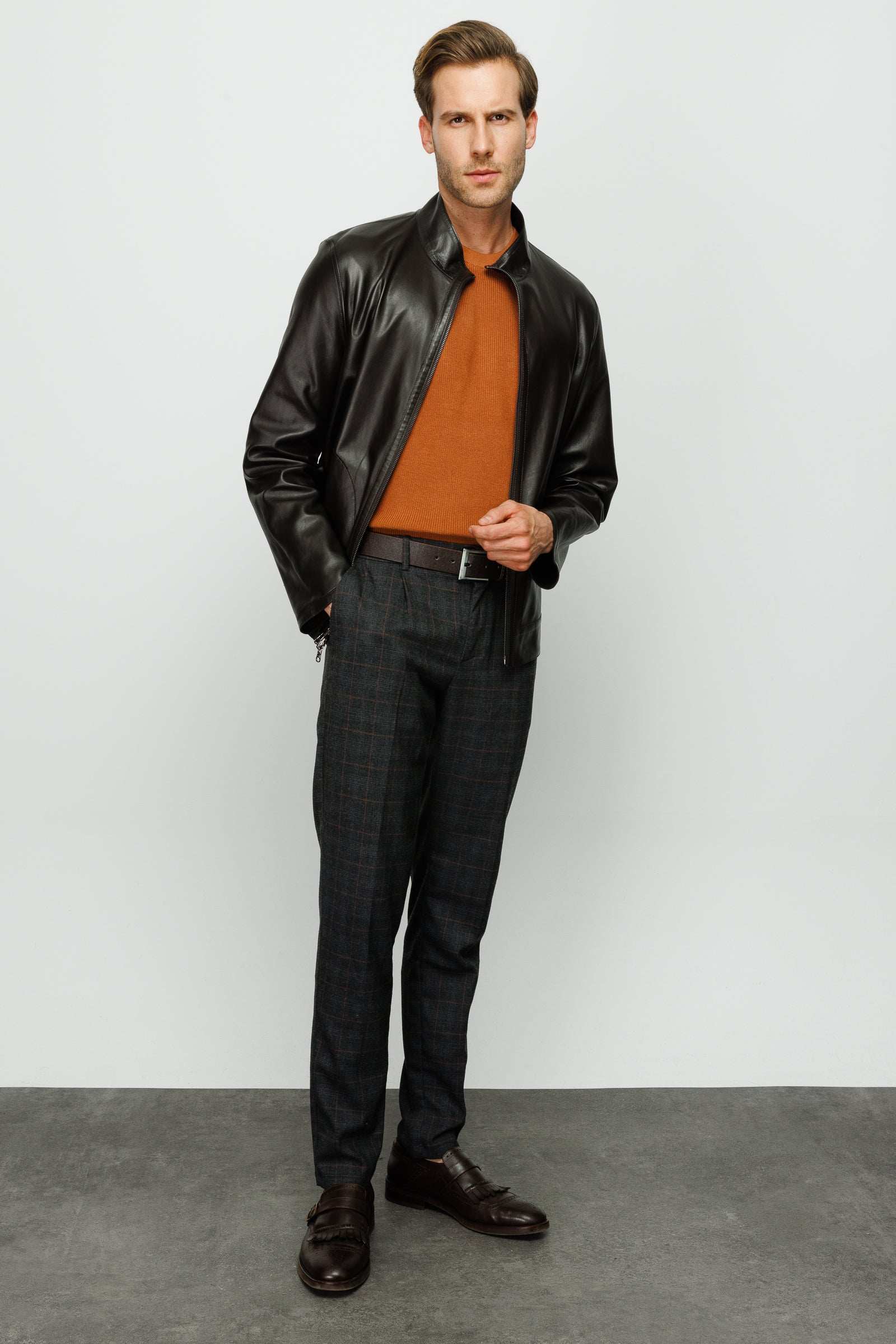 The Del Rio Leather Black Men Jacket – Vinci Leather Shoes