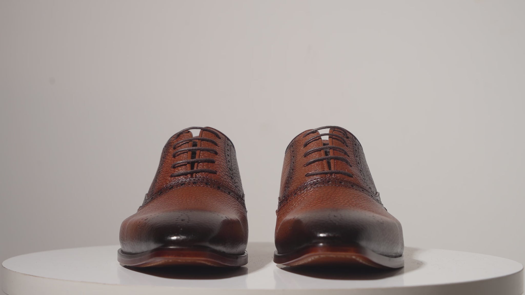 The Draco Handmade Tan Semi Brogue Oxford Men Shoe – Vinci Leather Shoes