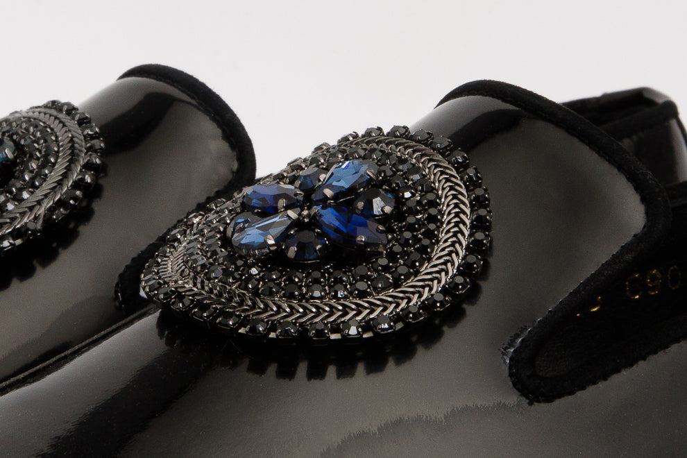 The Pombe Black Patent Leather Dress Slip-on Loafer Men Shoe – Vinci ...