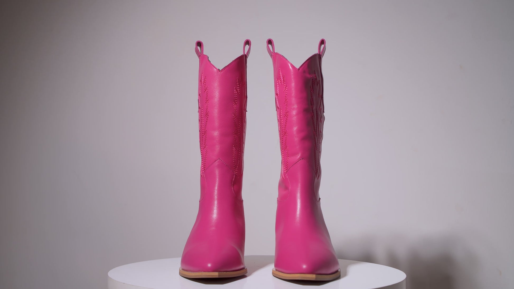 The Togg Pink Leather Cowboy Women Boot – Vinci Leather Shoes